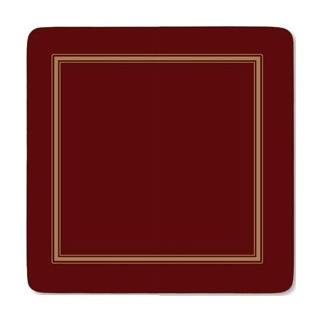 Classic Burgundy, Hardboard Pimpernel Coasters, Square