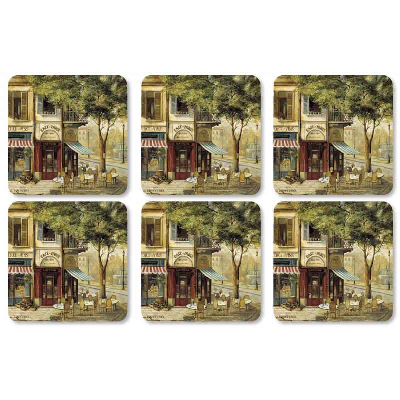 Pimpernel Parisian Scenes Coasters, French Street Café